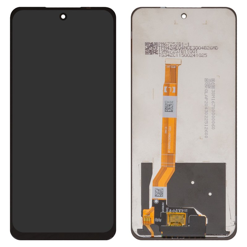 LCD compatible with Oppo A3x (CPH2641), A60, (black, without frame ...